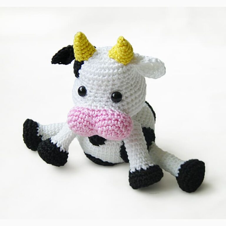 Crochet Cow Pattern - Amigurumi Happy Cow - Pepika Crochet Patterns